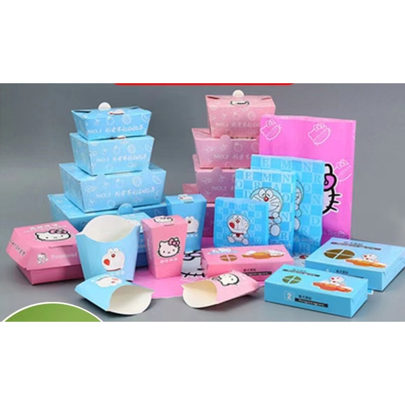 Hello Kitty Doraemon Burger Wrap Paper / Burger Paper / Sanwich Wrap ...