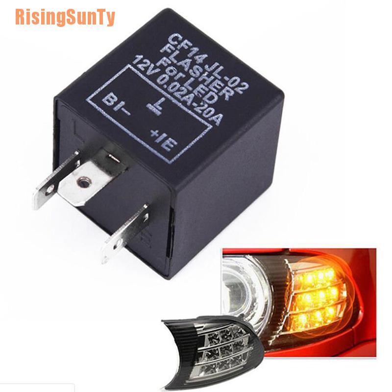 RisingSunTy*# 3-Pin CF14 JL-02 EP35 Car LED Flasher Relay Fix Turn Signal Hyper Flash 12V ...