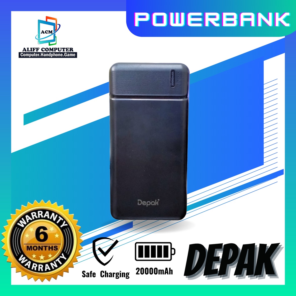 DEPAK 20000 mAh POWERBANK DP-B20 | Shopee Malaysia