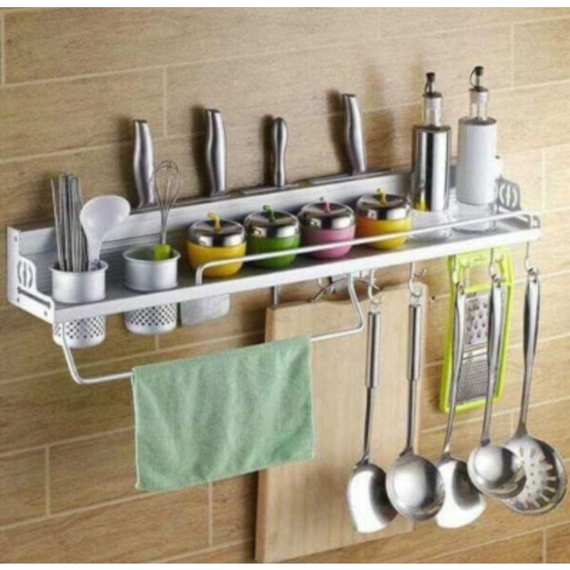 Kitchen Wall Shelf / stainless Kitchen Wall Shelf | Shopee Malaysia