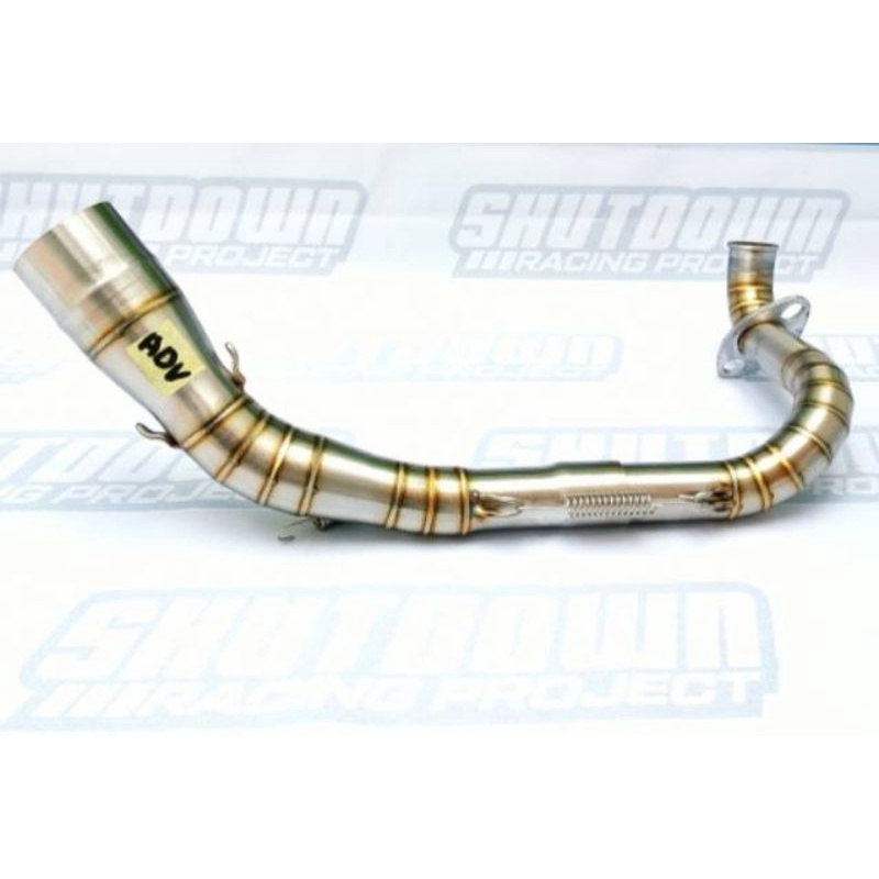 Honda ADV 150 Racing Exhaust Neck Pipe Full Stainless Worm Welding ...