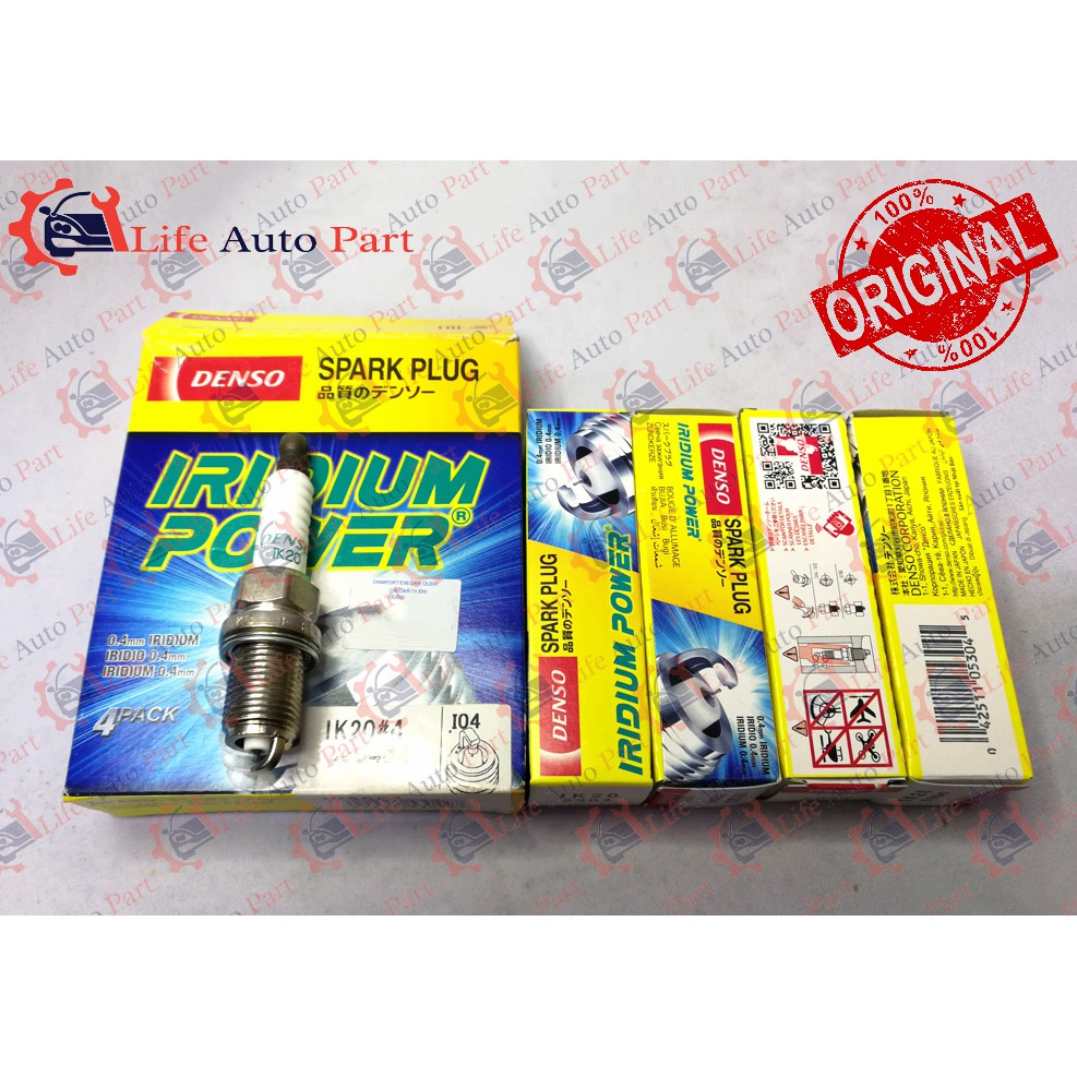 Denso Original Spark Plug IK20 Iridium Proton Inspira X70 Stream Jazz ...
