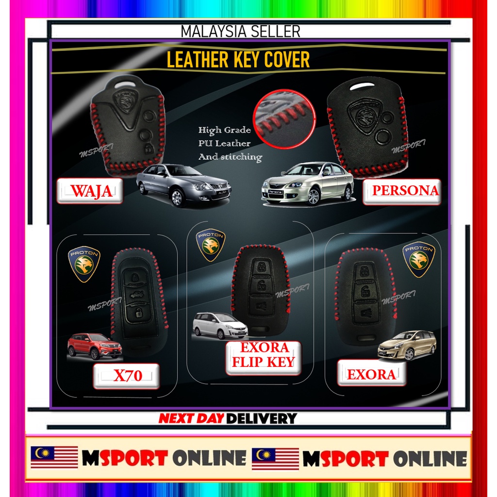 PROTON WAJA PERSONA EXORA X70 Genuine Leather Key Cover Key Holder ...