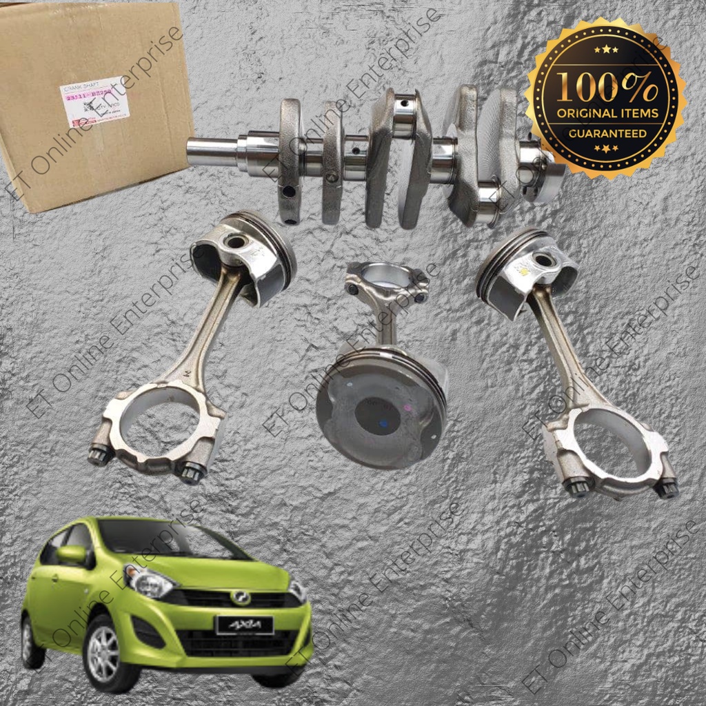 【Ready Stock】Genuine Perodua Axia 2015 Crank Shaft With Piston | Shopee ...
