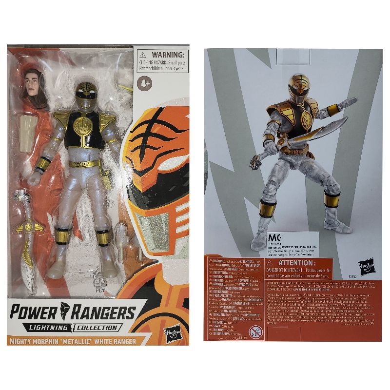 Hasbro Power Rangers Lightning Collection Mighty Morphin Metallic White ...