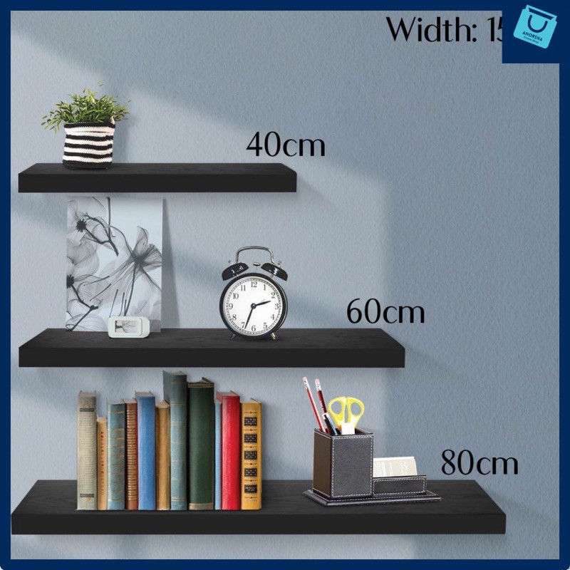 Ready Stock Rak Floating Shelf Rack / Floating Shelves / Wall Shelves ...