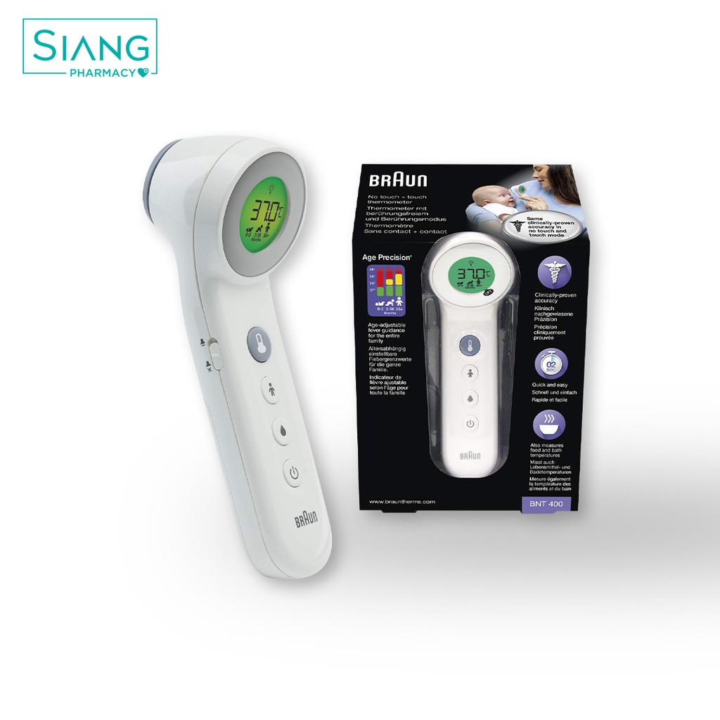 Braun BNT 400 Non Contact Forehead Infrared Thermometer | Shopee Malaysia