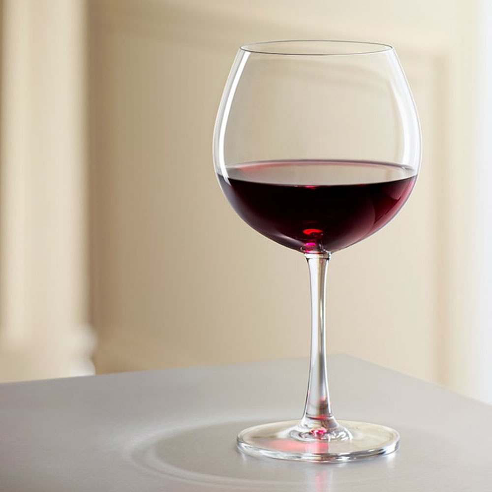 (Set of 6) Ocean Madison High Quality White Red Wine Burgundy Stem Glass 22 3/4oz, 650ml ...