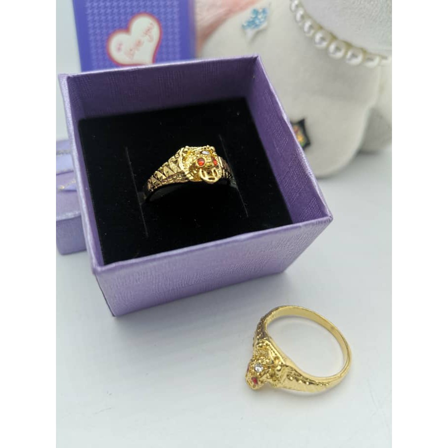 💥readystock💥 Emas Korea Cincin Dewasa Katak Gold Plated Rings Frog ...