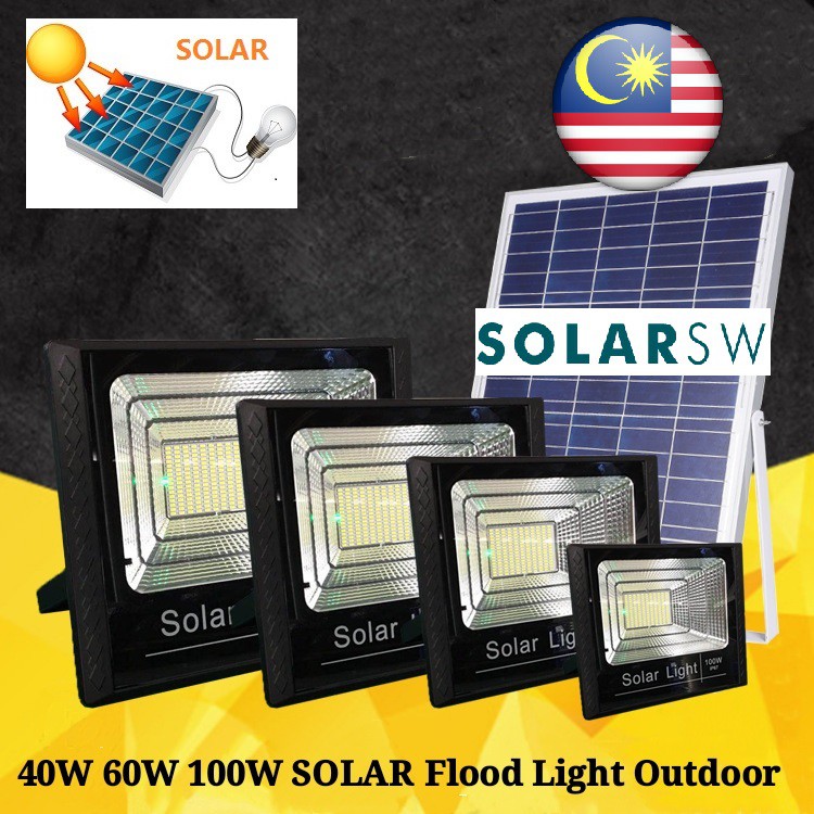 Solar Led Light SPL Spotlight 40W 60W 100W Pelita Light Control ...