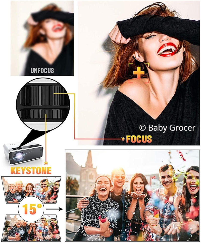 ELEPHAS OEM W13 Mini Wifi Projector 720p Multi-Screen Version Support ...