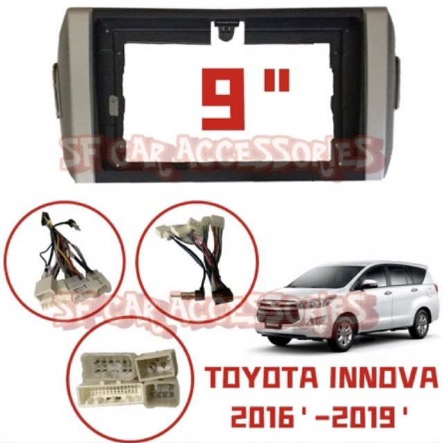 9” Inch Android Player Casing Toyota Innova 2016’/2017’/2018’/2019 ...