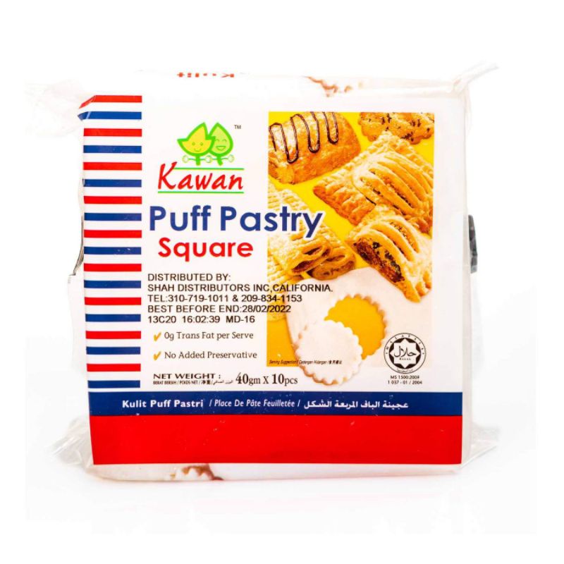 Kawan Puff Pastry Square 400g per pack (40g x 10pcs) KL/SELANGOR ONLY ...