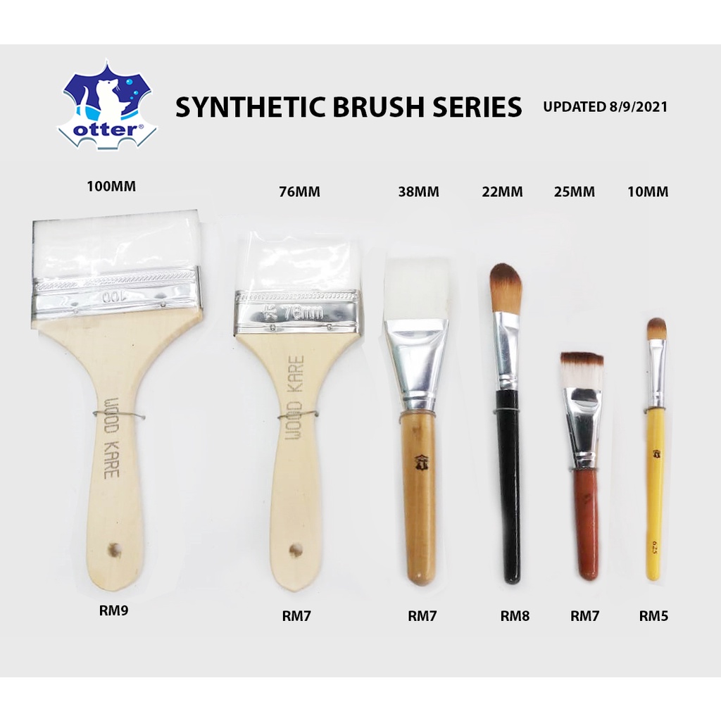 7 Sizes High Quality Synthetic Paint Brush /Berus Cat for Painting ...