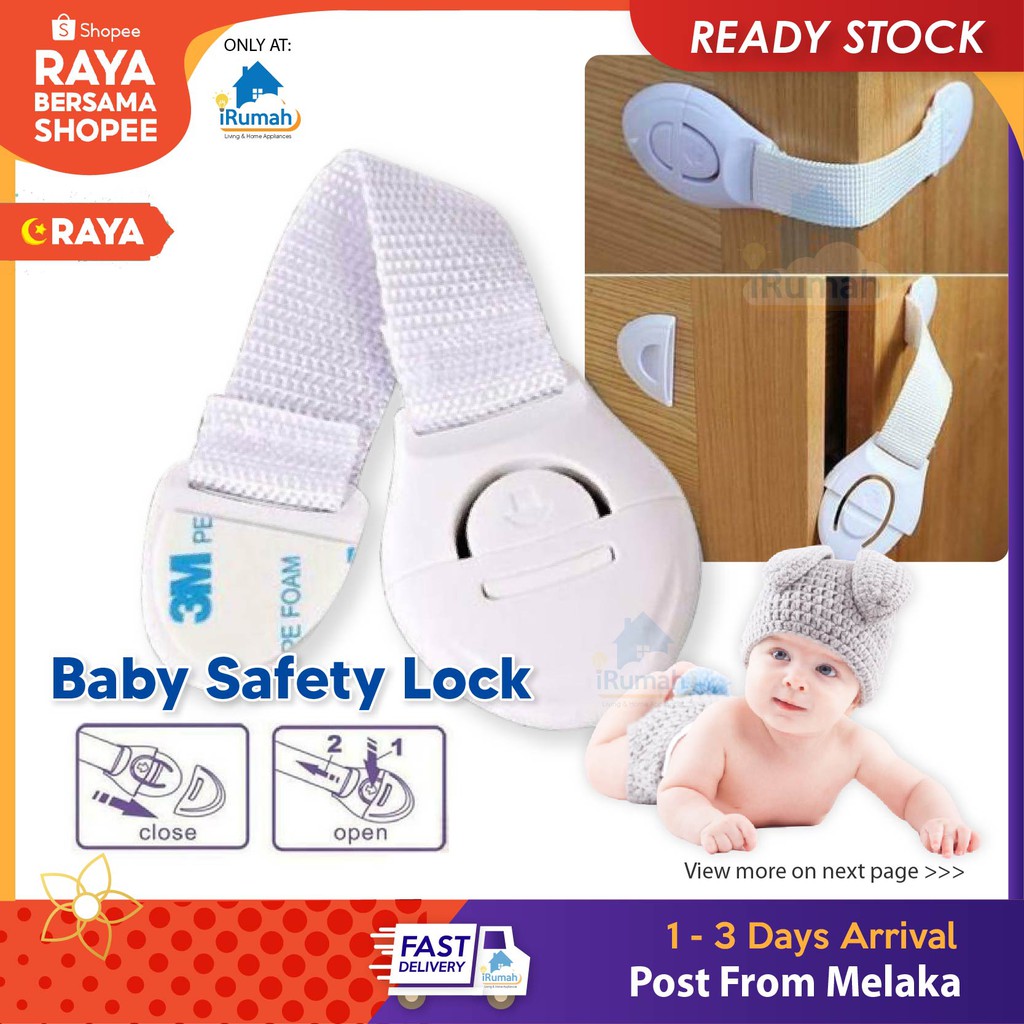Pengunci Laci L-Shape Baby Child Safety Lock Children Locker Care ...