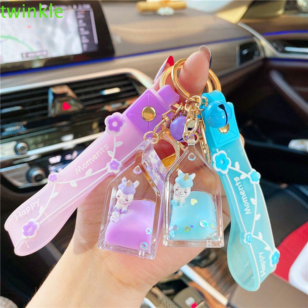 TWINKLE1 Children Unicorn Car Key Ring Creative Bag Key Pendant Cartoon ...