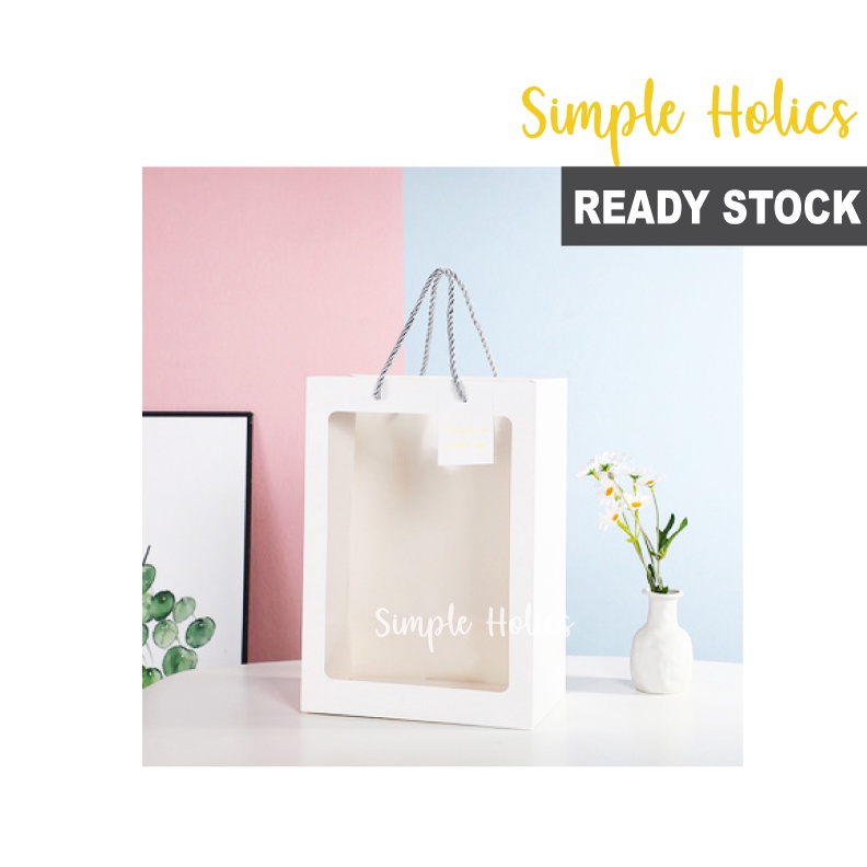 Paper Bag With Transparent window / Gift Paper Bag / Shopping bag ...