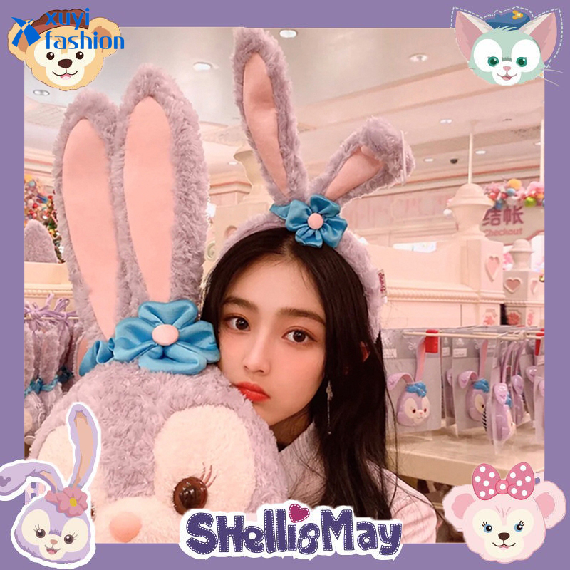 Dodder Korean Cartoon Disney StellaLou Headband Cute Rabbit Ears Plush Girl Hair Band Women ...