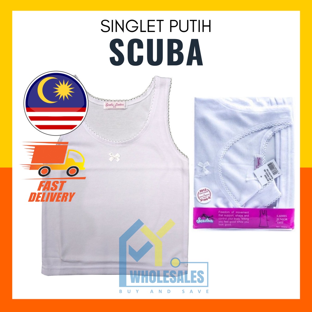 Original SCUBA Girls Singlet White/Skin Color SCUBA Singlet Perempuan ...