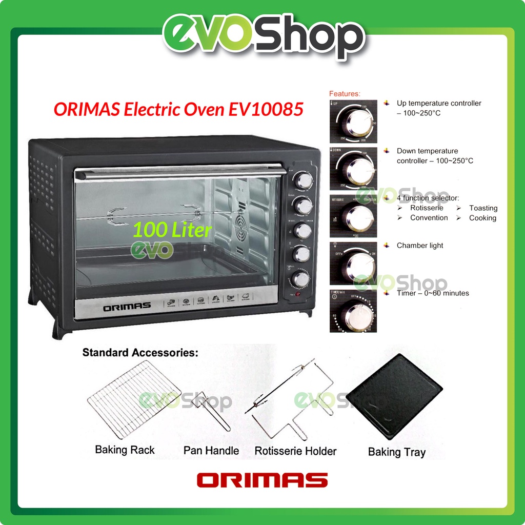 ORIMAS Large Electric Oven 100 Liter EV10085 Oven Ketuhar Besar ...