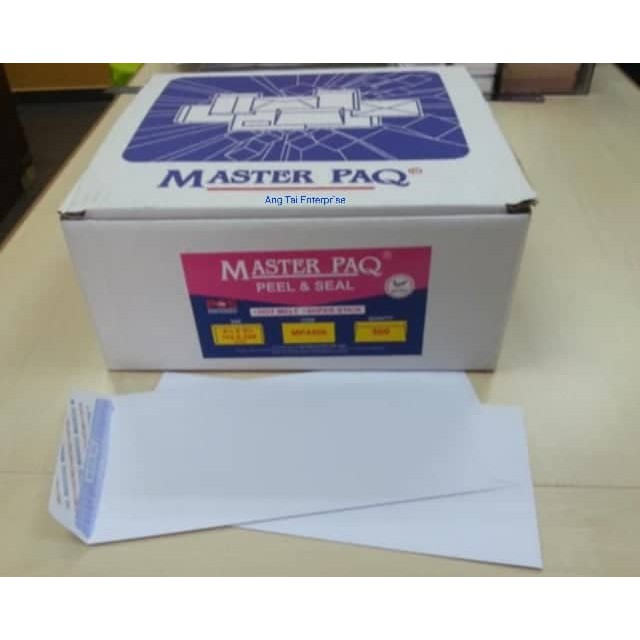 MASTER PAQ 4.5"X9.75" Sampul Surat Putih Peel & Seal (500 Keping/Kotak ...