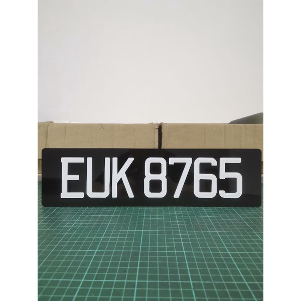NUMBER PLATE KERETA 3D CRYSTAL PUTIH (LASER CUT CUSTOM MADE) | Shopee ...