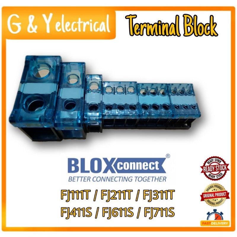 BLOX Connect FJ-T SERIES Fast Rail Mount Terminal Blocks FJ111T/FJ211T ...