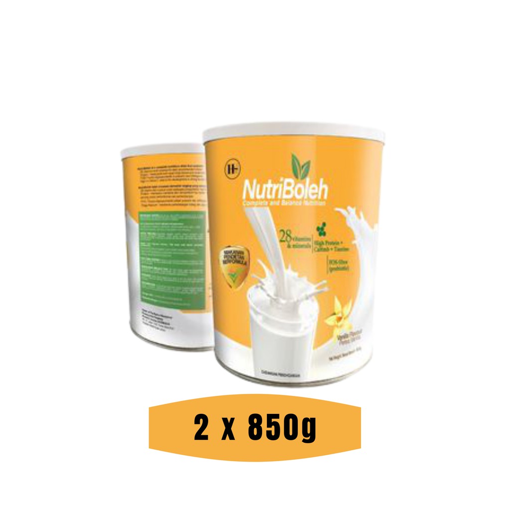 NutriBoleh Vanilla 850g x 2 tin (RM3 OFF) Expiry Date: Mar, 2023 | Shopee Malaysia