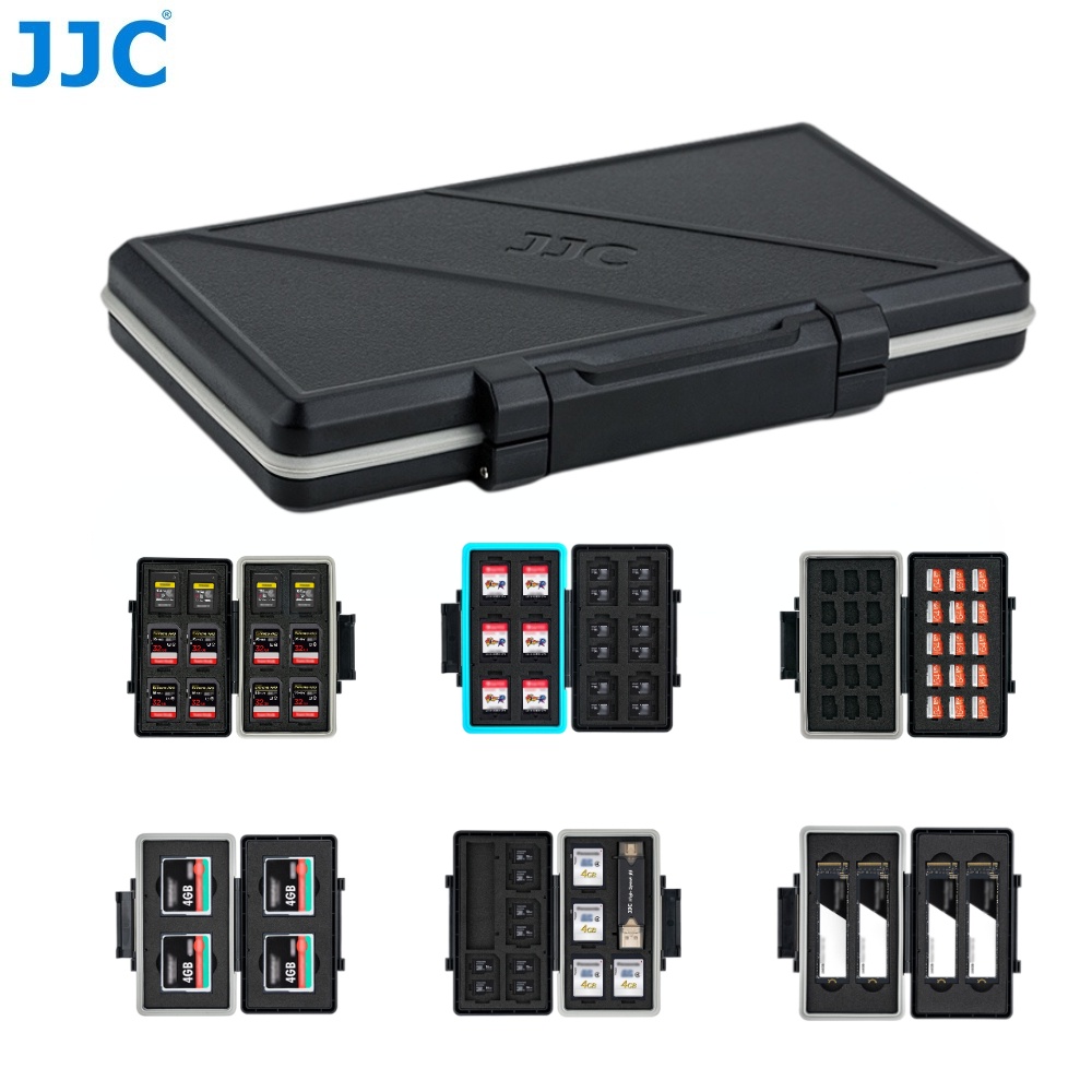 JJC Memory Card Case Slim Flash Card Storage Holder for SD Micro SD ...