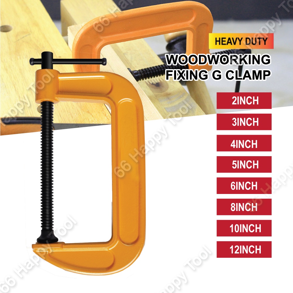 Fixing G Clamps Heavy Duty 2" 3" 4" 5" 6" 8" 10" 12" Woodworking Clamps ...