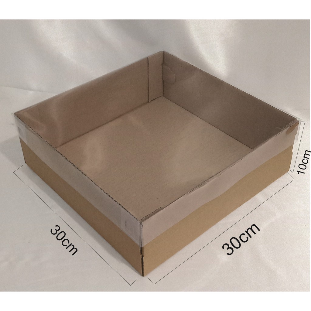 Full Mica Lid Box 30x30x10 cm / DIE CUT/ Pudding Box Cake Box (10pcs ...