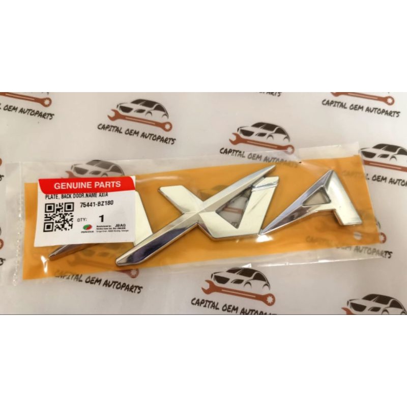 ORIGINAL PERODUA AXIA WORD REAR LOGO BADGE | Shopee Malaysia