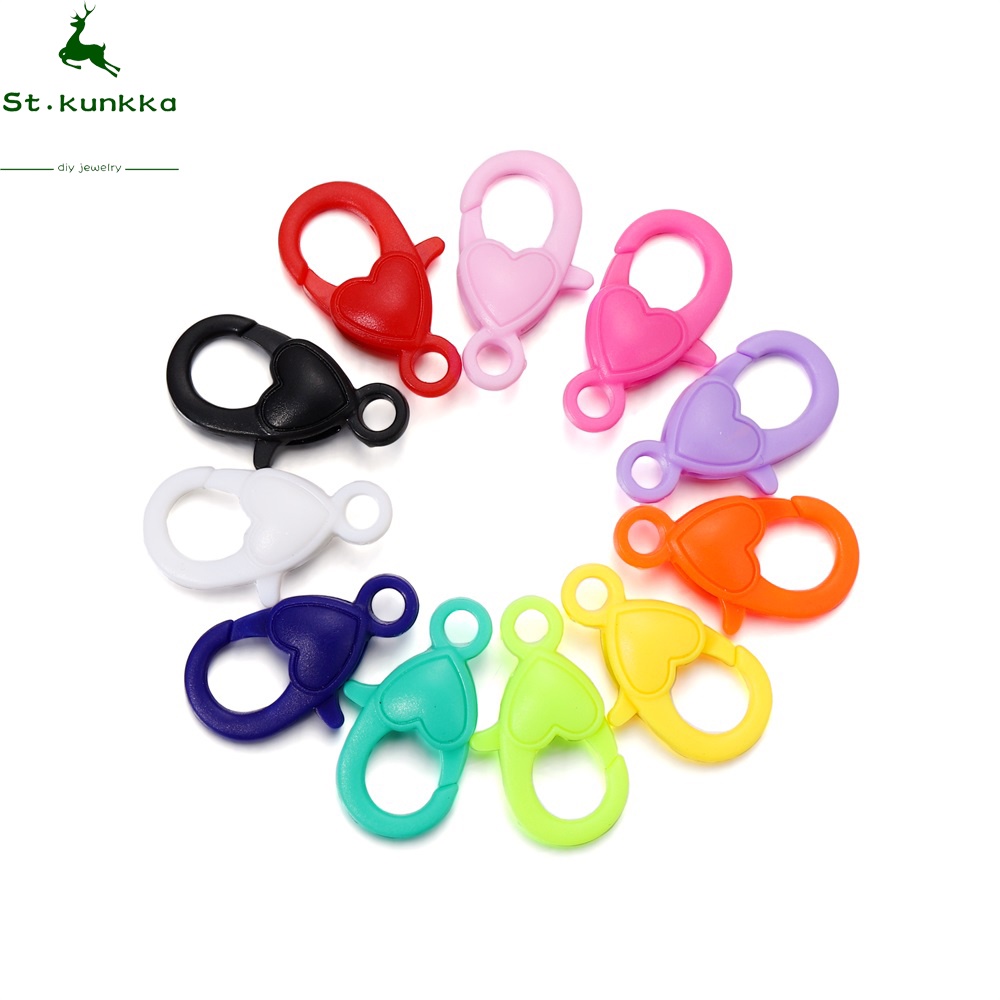 St.kunkka 20/50pcs Lobster clasp with love, crab claw hook Lobster Claw ...