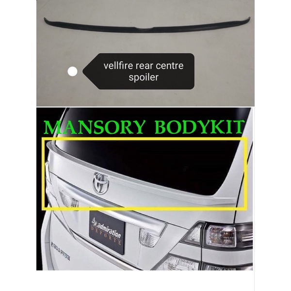 TOYOTA VELLFIRE ANH20 / ALPHARD REAR CENTRE SPOILER betong bodykit ...