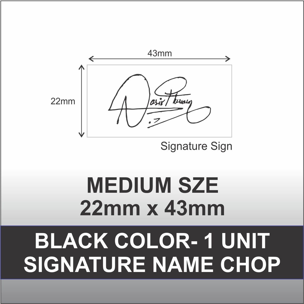 Document Signing Name Stamp / Signature Chop / Self Ink Rubber Stamp ...