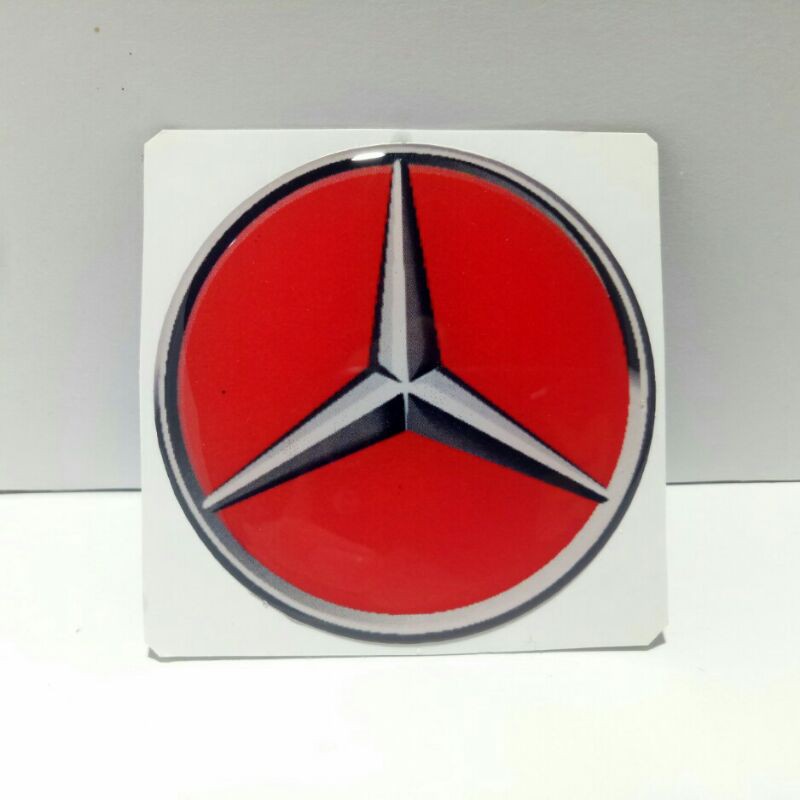 Emblem sticker Embossed resin Flexible mercedes benz logo | Shopee Malaysia