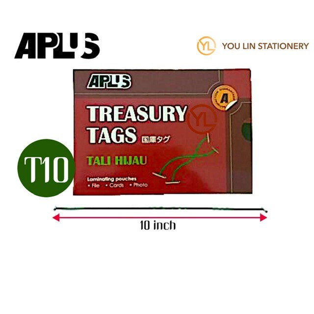 Aplus Treasury Tags / Tali Hijau (T4/T5/T6/T7/T8/T9/T10) | Shopee Malaysia