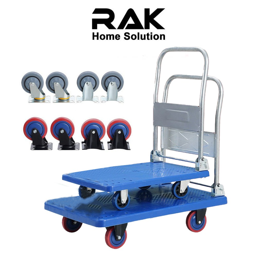 RAK Troli Kualiti Lipat 150kg / 300kg Troli Trak Tangan Besi Plastik ...