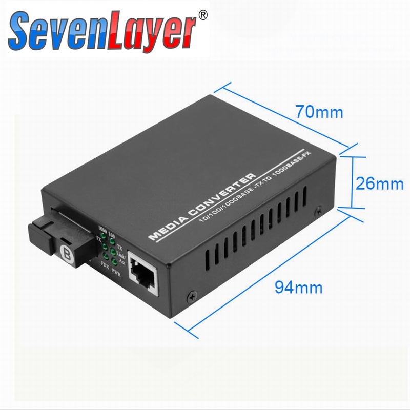 20KM gigabit media converter 10/100/1000Mbps fiber optical media ...