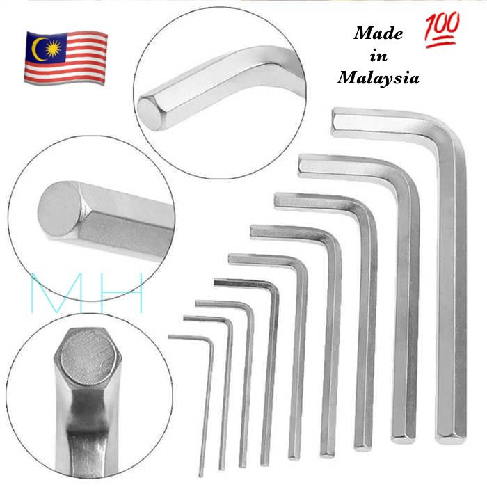 [READY STOCK][MANY HARDWARE]HEXAGON ALLEN KEY 1.5MM 2MM 3MM 5MM 6MM 7MM ...