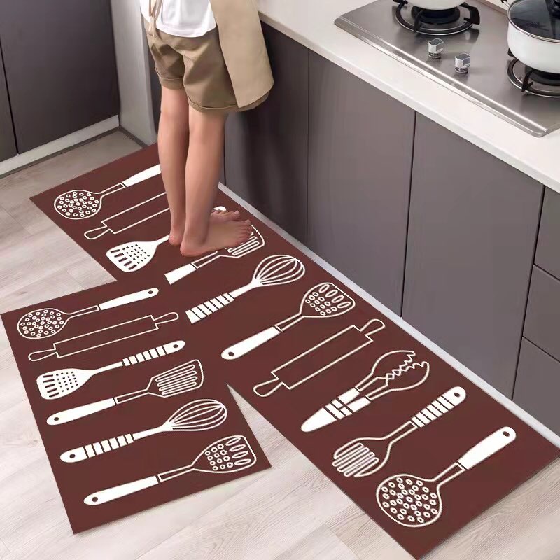 《Mega Deal》2 in 1 ANTI SLIP Geometric Series Kitchen/ Room Floor Mat ...