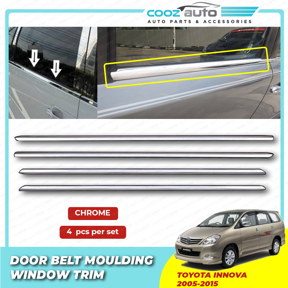 Toyota Innova 2005 - 2015 Window Trim Chrome Lining / Door Belt ...