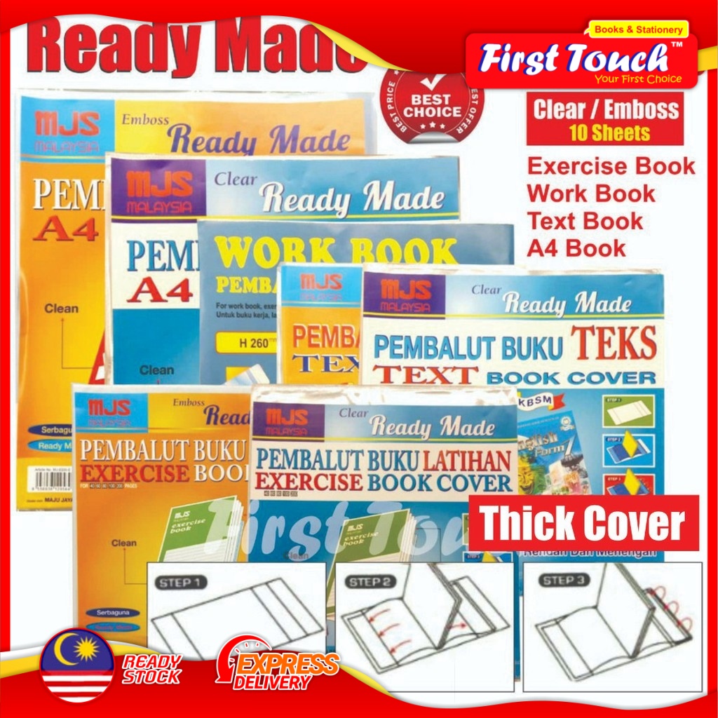 Book Cover / Pembalut Buku Tebal/ Book Wrapper F5 Exercise Book / Text ...