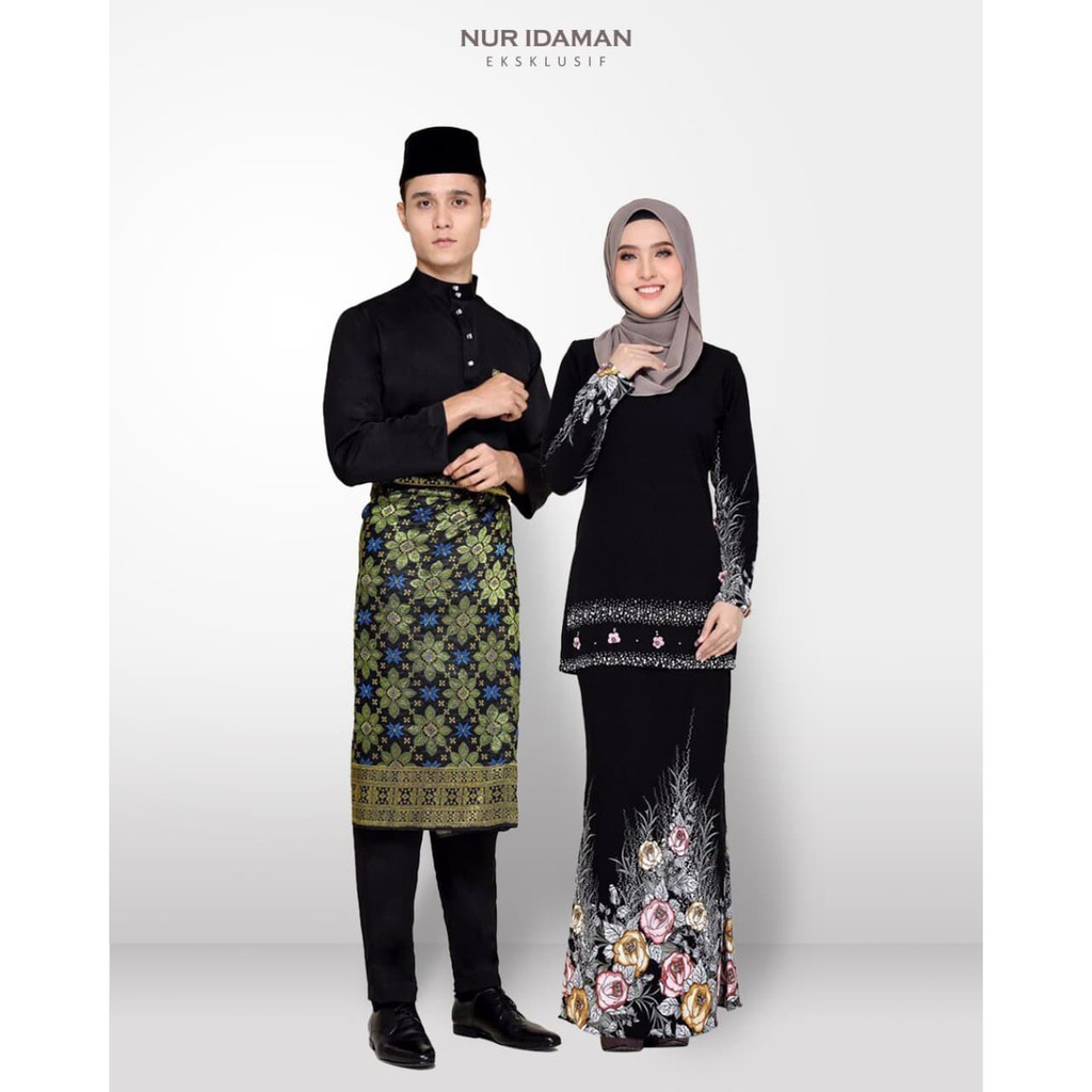 ( Baju Kurung Moden HITAM ) KURUNG FLORA | Shopee Malaysia