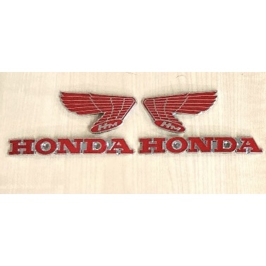 HONDA C70 LOGO SET (ST) // HONDA WING EMBLEM STICKER ABS HONDA FUEL ...