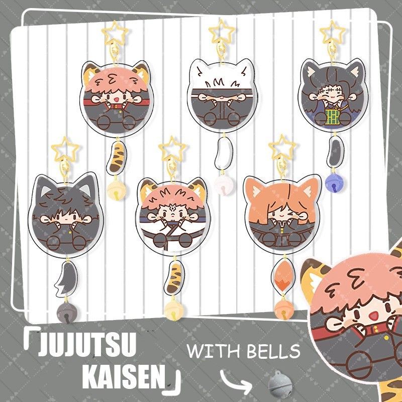 Cute Kawaii Chibi Jujutsu Kaisen Anime Keychain Merch Sukuna Gojo ...