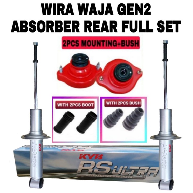 EL PROTON WIRA WAJA GEN2 ABSORBER REAR GAS NEW ORIGINAL KYB RS ULTRA ...