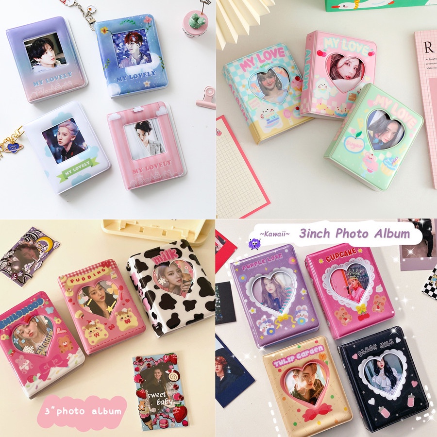 Korean 3 Inch Mini Photo Album Lovely Bear Photocard Holder Card ...