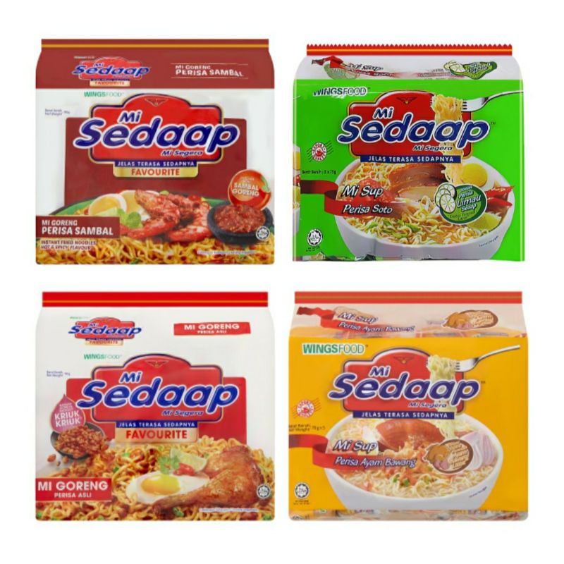 Mi sedap Instant Noodle Mi Goreng Mi Sup Fried Soup WingsFood Maggie ...