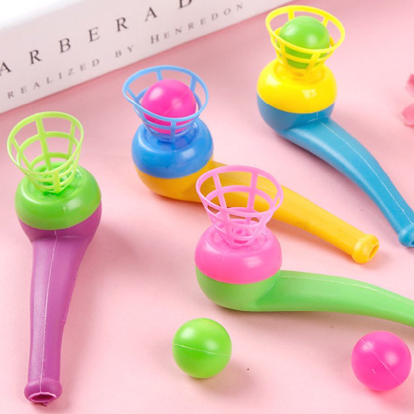 Novelty Floating Blow Balls Tube Toy Classic Traditional Plastic ...